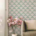 Sophisticated Deco Shell Peel and Stick Wallpaper | Tempaper & Co.