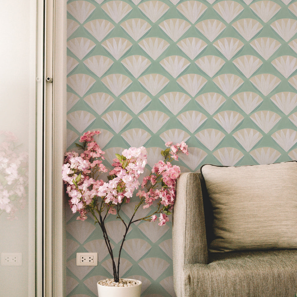 Sophisticated Deco Shell Peel and Stick Wallpaper – Tempaper