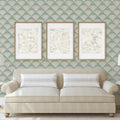 Sophisticated Deco Shell Peel and Stick Wallpaper | Tempaper & Co.