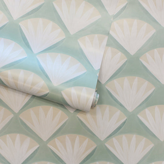 Sophisticated Deco Shell Peel and Stick Wallpaper | Tempaper & Co.