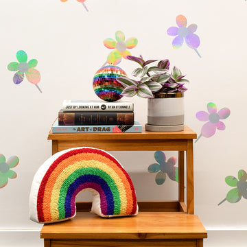 Elevate Your Space with Novogratz Holographic Flower Power Wall Decal ...