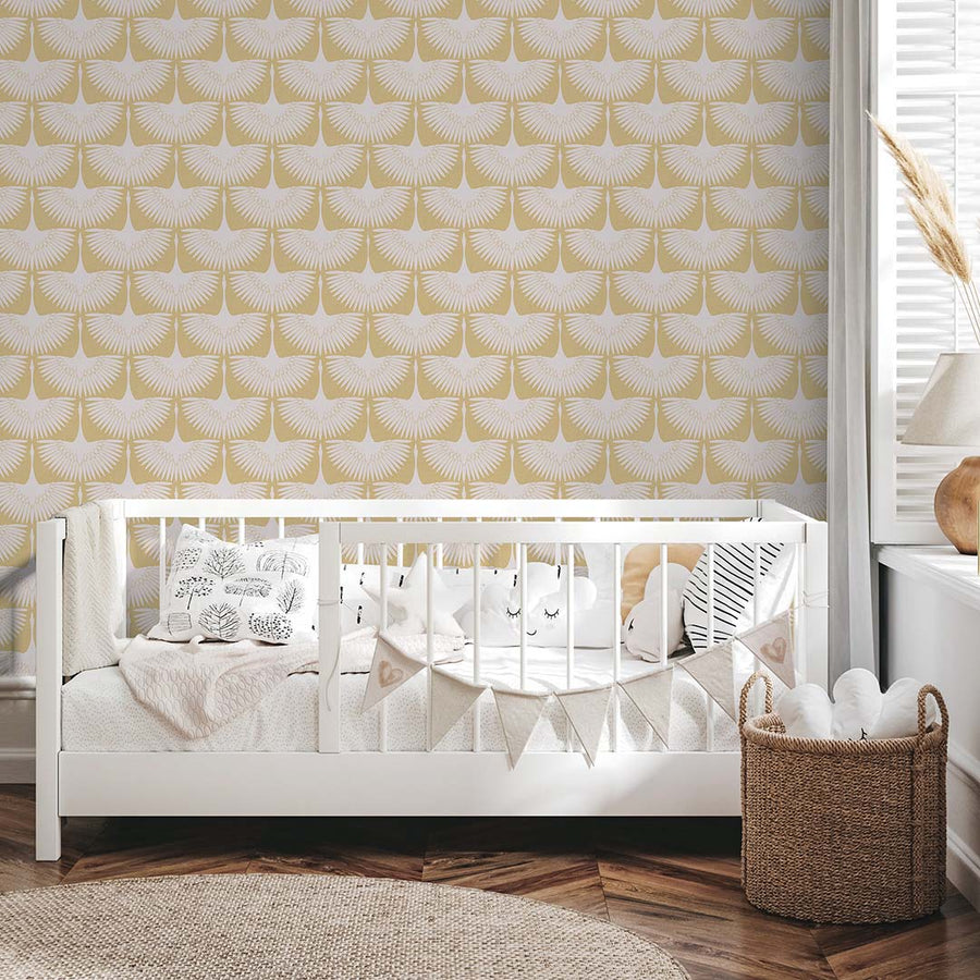 Genevieve Gorder Feather Flock Peel & Stick Wallpaper – Tempaper & Co.