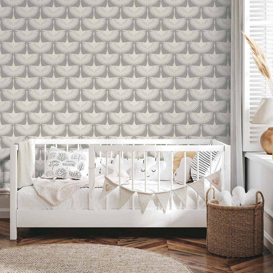 Genevieve Gorder Feather Flock Peel & Stick Wallpaper – Tempaper & Co.