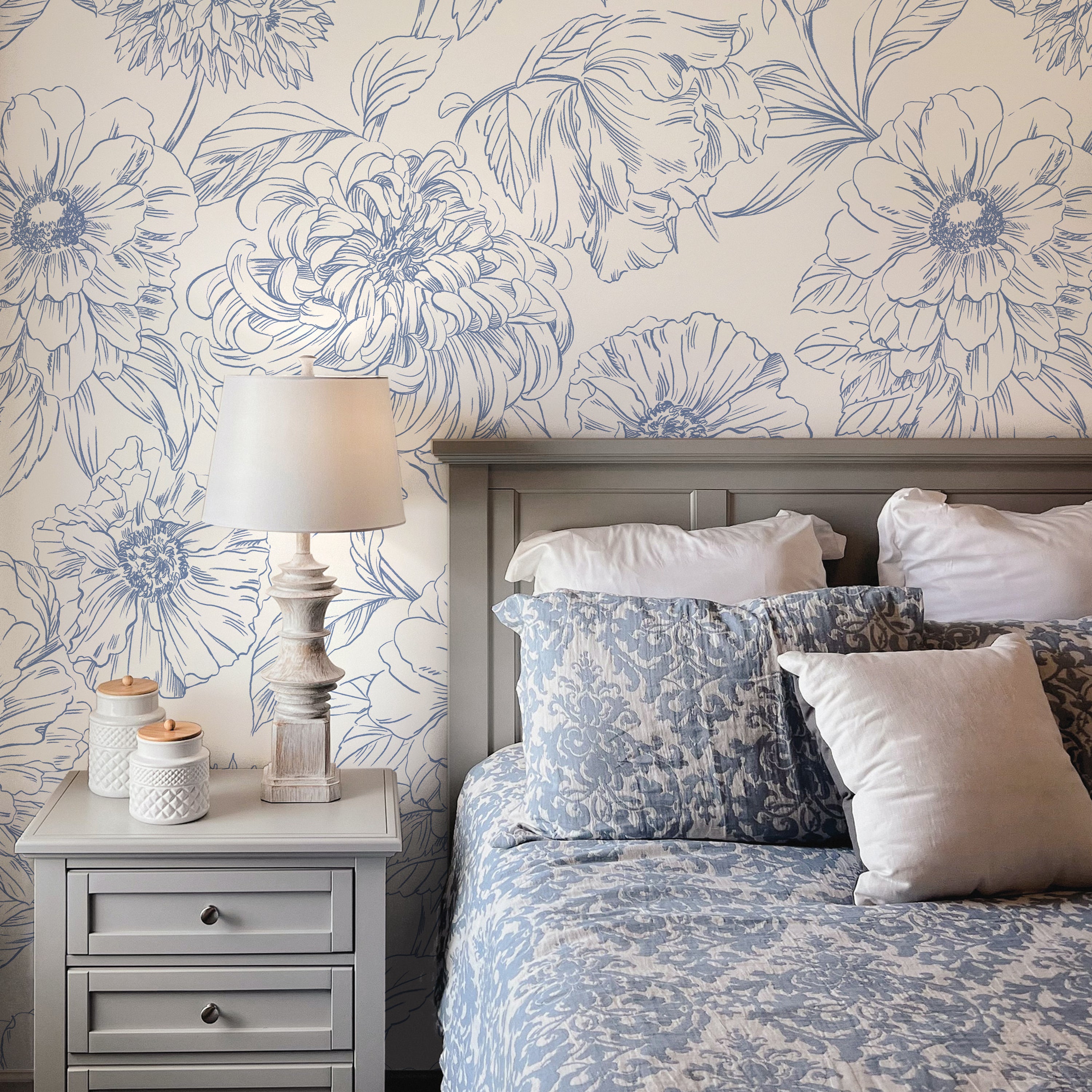 Floral Blooms Peel and Stick Wall Mural – Tempaper