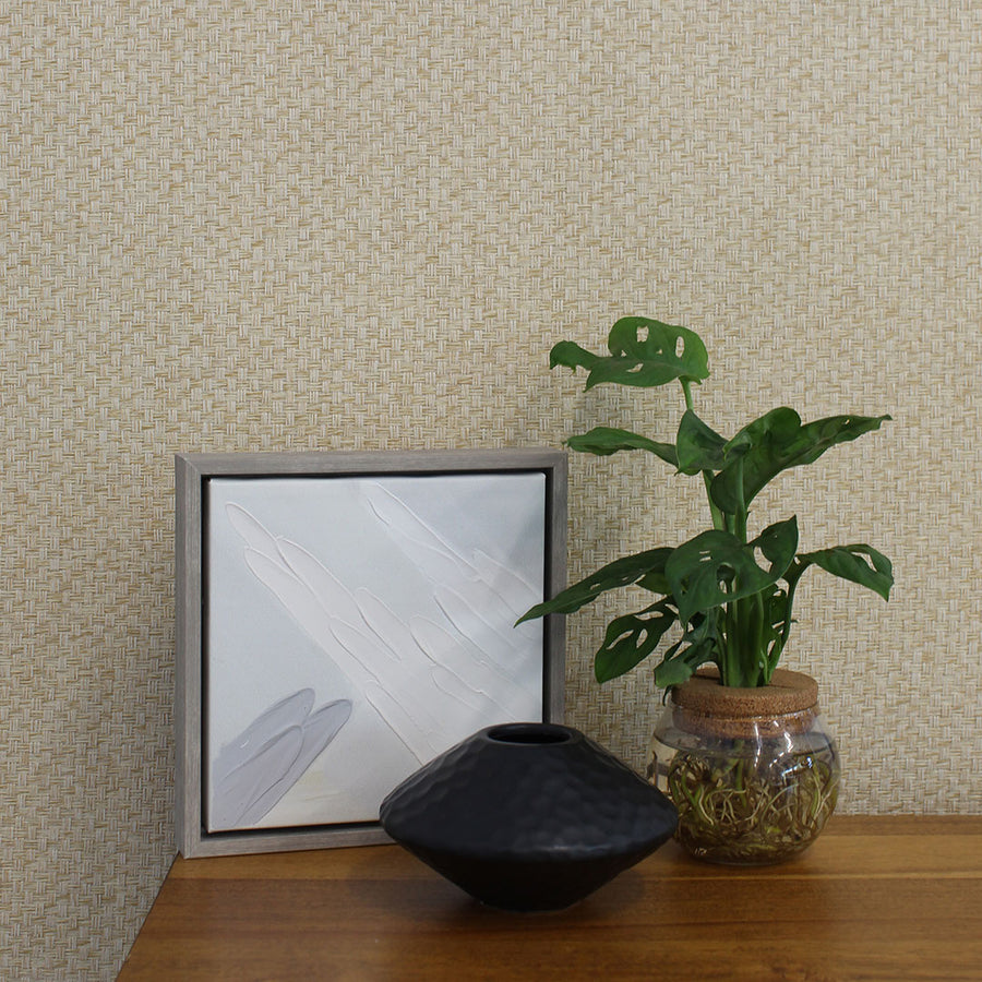 Natural Stranded Boxweave Paper Weave Wallpaper – Tempaper