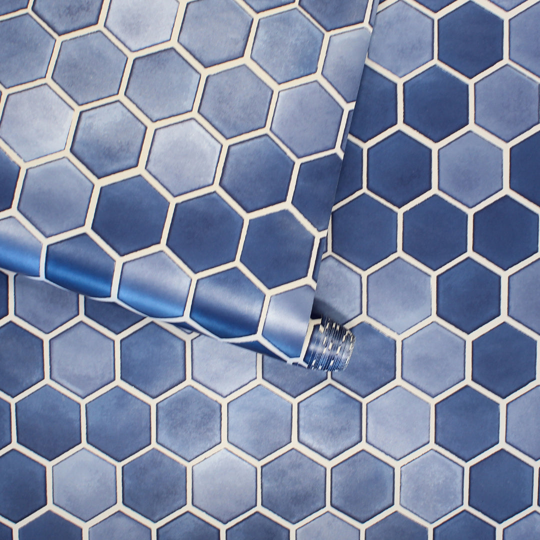 Modern Hexagon Tile Peel And Stick Wallpaper | Tempaper & Co.