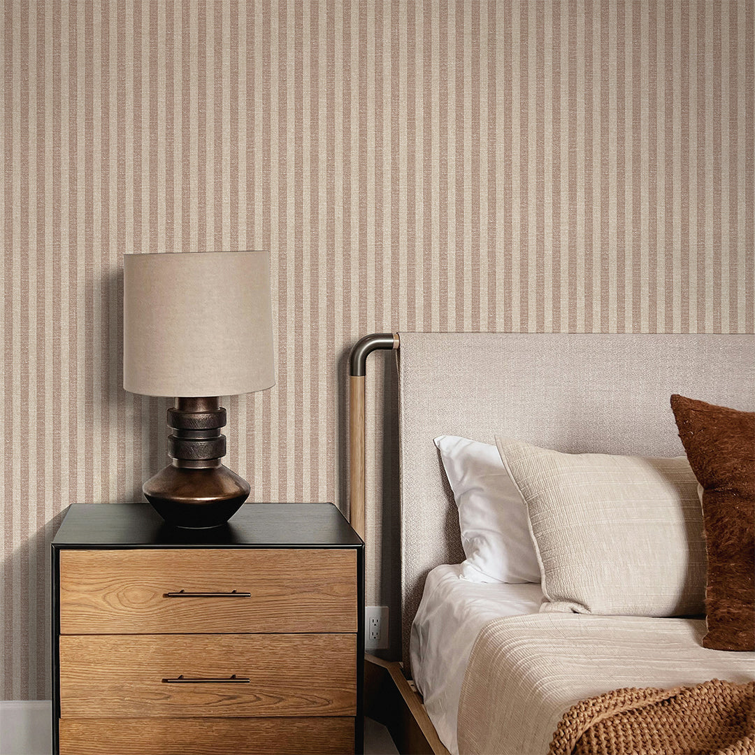 Jeremiah Brent Charles St. Stripe Textured Wallpaper | Tempaper ...