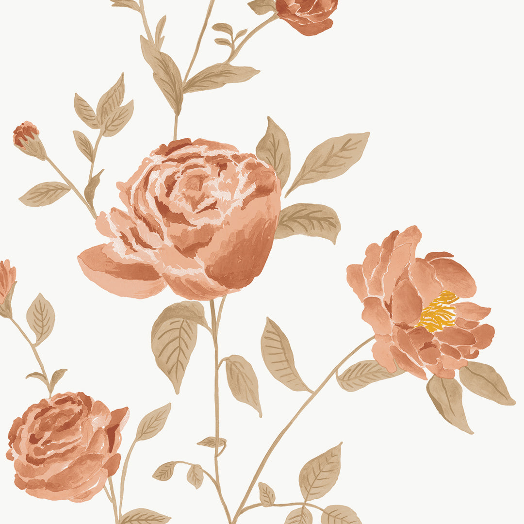 Transform Your Space with Rambling Rose Wallpaper - Tempaper – Tempaper ...