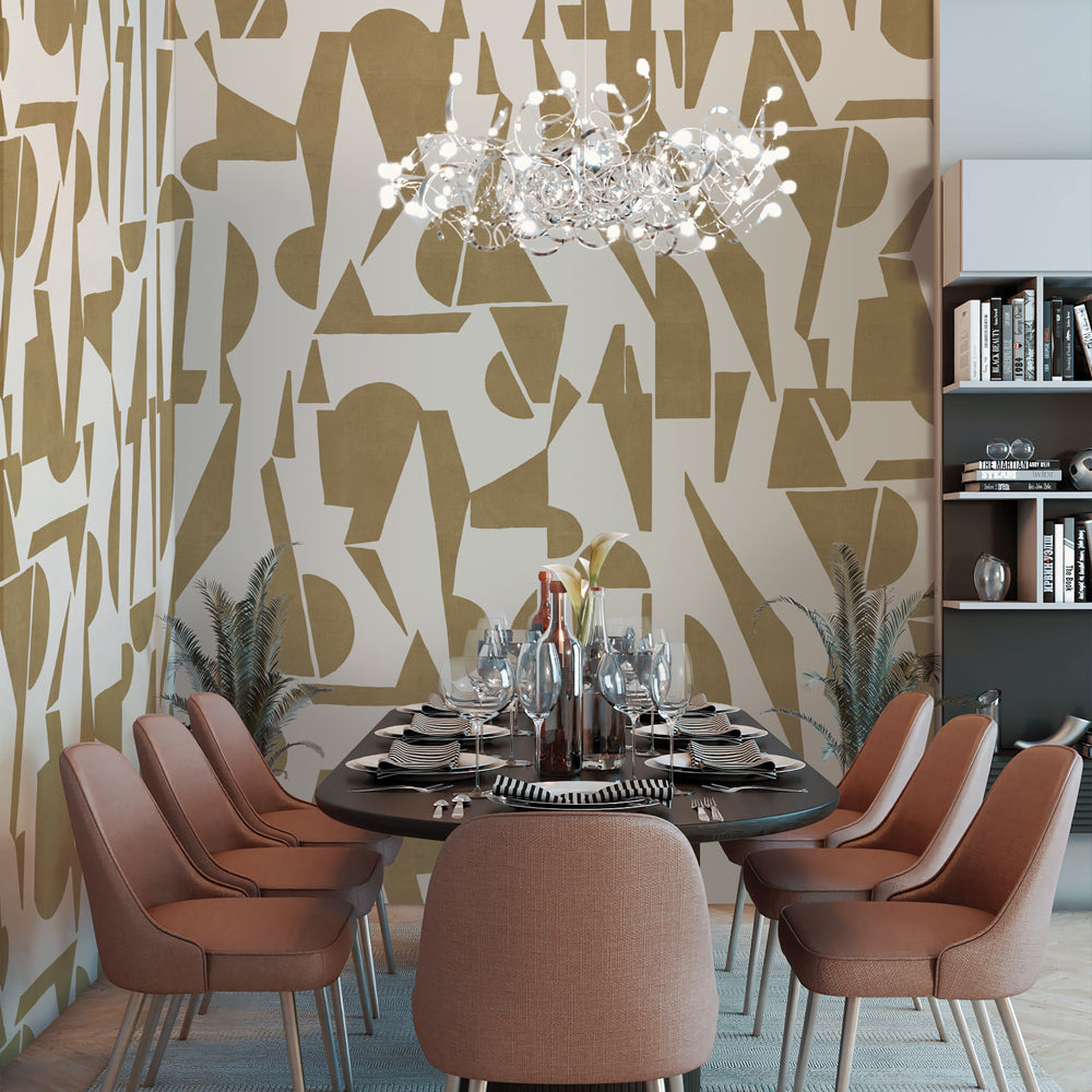 Enigma Geometric Wall Mural - Removable Wall Murals at Tempaper ...