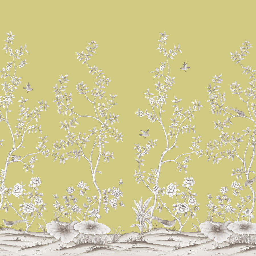 Lilly Custom Chinoiserie Wallpaper Mural - Shop Chinoiserie Today ...