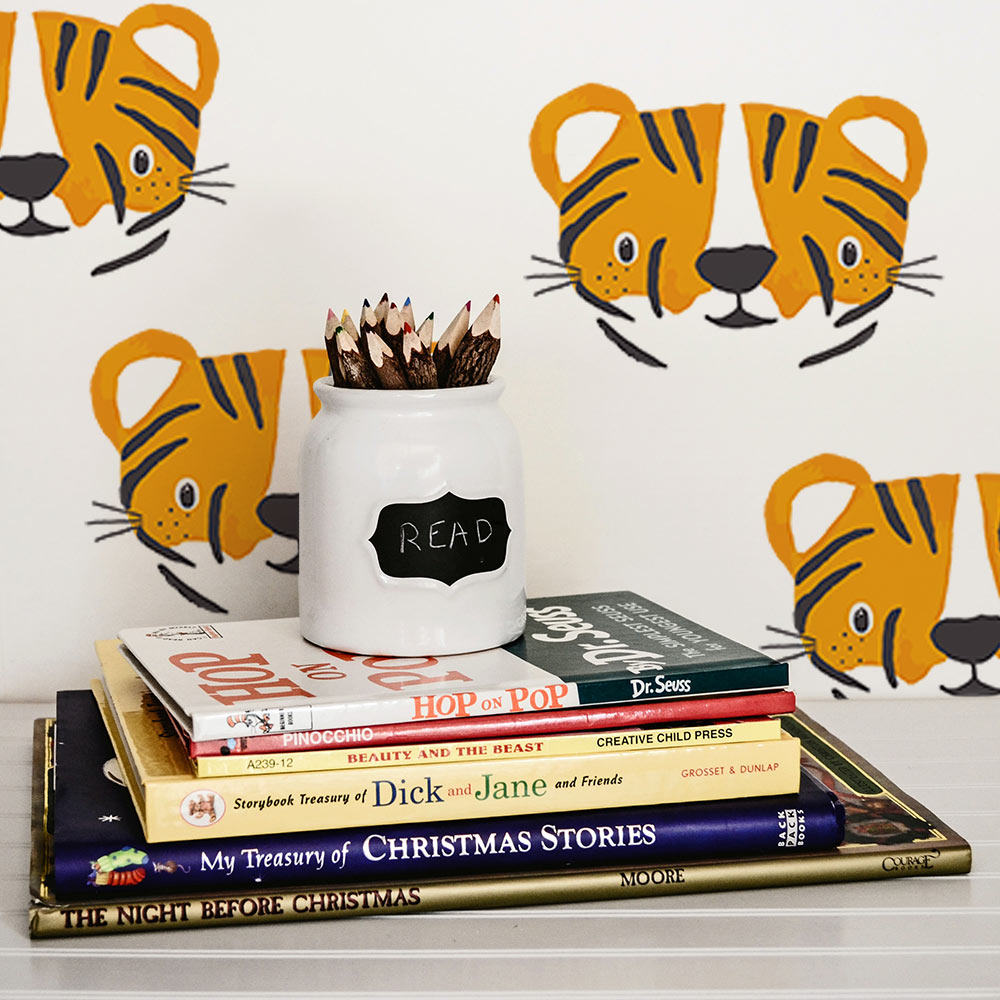 Playful Tiger Cubs Kids Removable Wall Decals | Tempaper & Co.